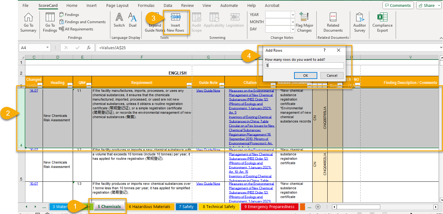 Insert new rows on a Scorecard – Enhesa Insert new rows on a Scorecard – Enhesa