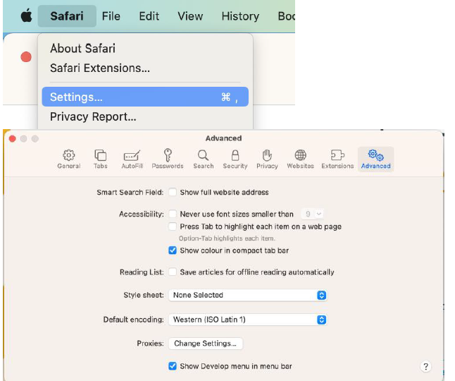 Create A HAR File in SAFARI – Enhesa