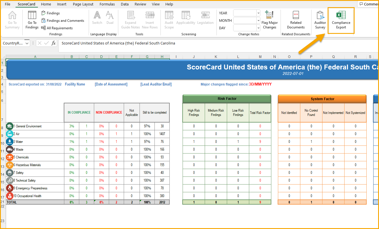 ScoreCard Recommended Workflow – Enhesa