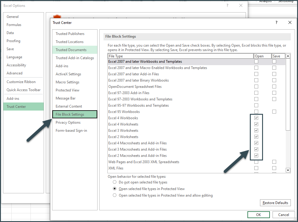 Aligning Excel Security Settings to Enable ScoreCard Features – Enhesa